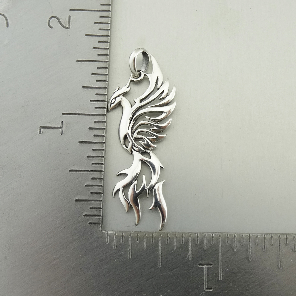 Sterling Silver Phoenix with Fire Pendant - REO Company Wholesale Fine ...