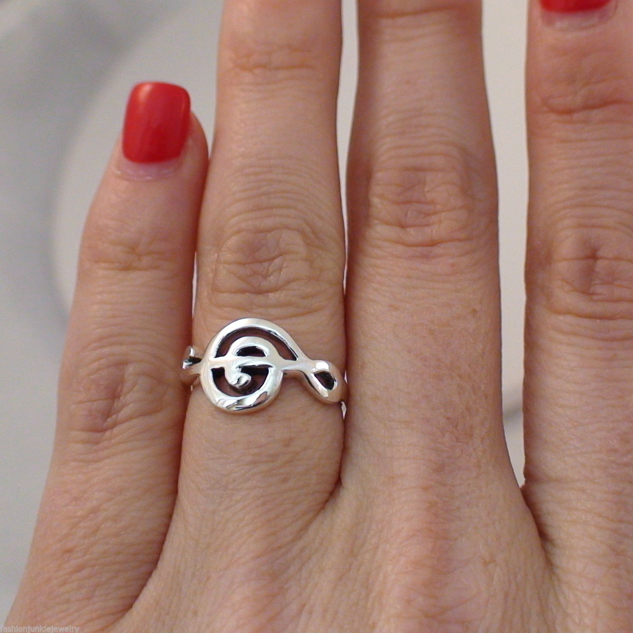 Sideways Treble Clef Ring - 925 Sterling Silver - REO Company Wholesale ...