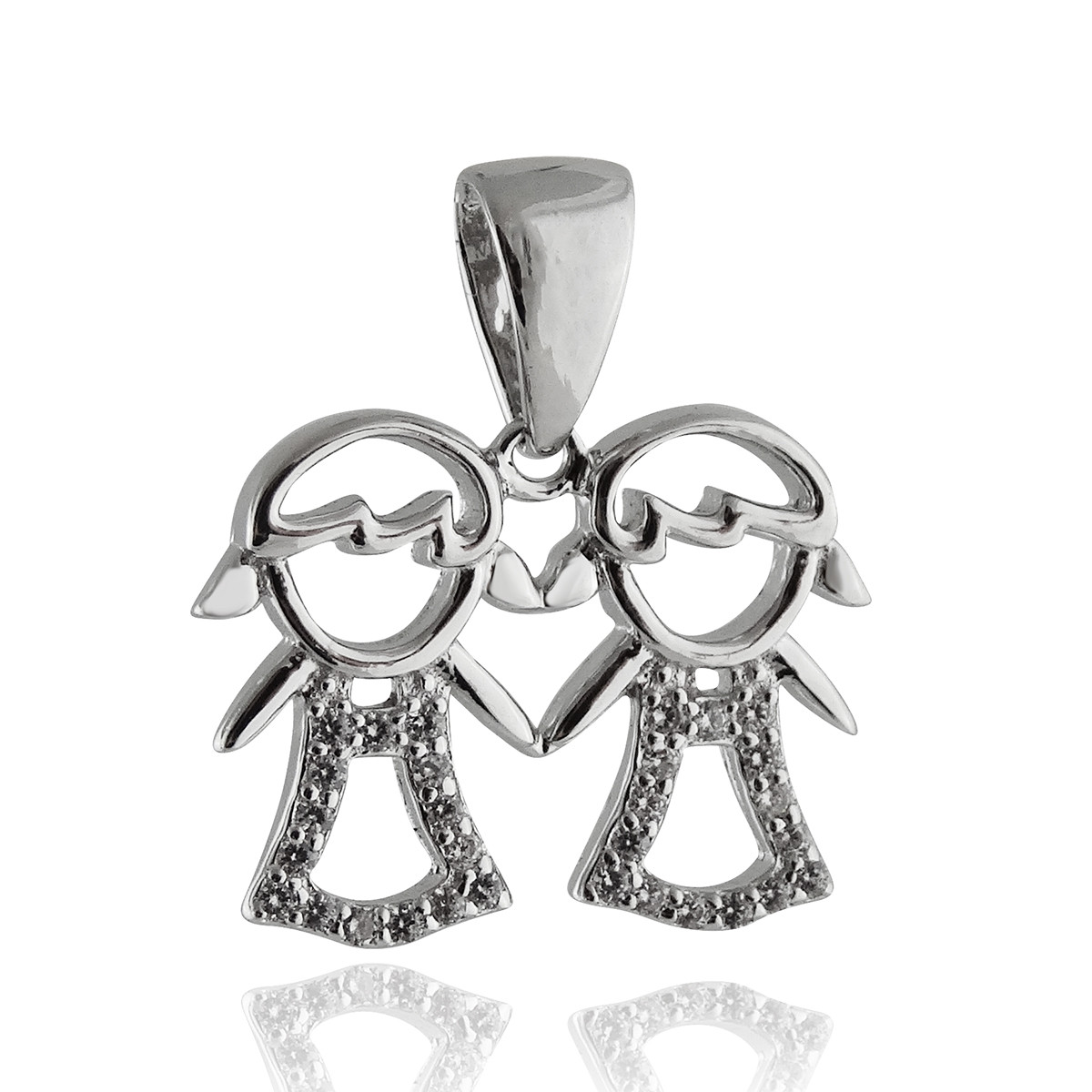 Sterling Silver Two Daughters Pendant | REO Company