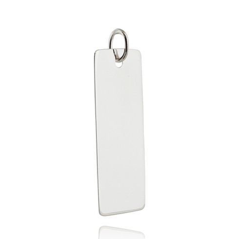 Blank Rectangle Pendant, 35mm x 15mm, Sterling Silver - REO Company ...
