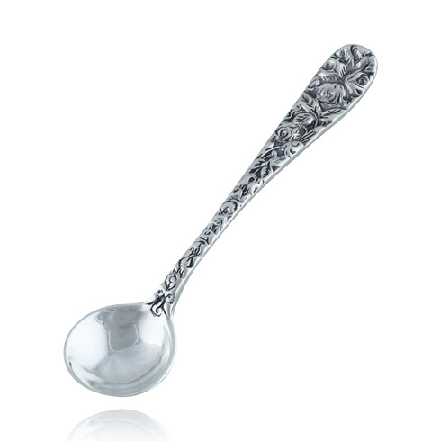 Floral Salt Spoon - 925 Sterling Silver - REO Company Wholesale Fine ...