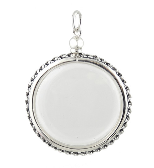 Clear Locket - 925 Sterling Silver - Holds Cherished Items or Keepsakes ...