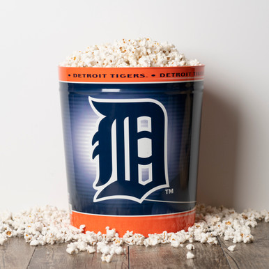 Detroit Tigers Baseball Popcorn Tin - Vic's Corn Popper