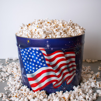 Star Spangled American Flag Popcorn Tins - Vic's Corn Popper