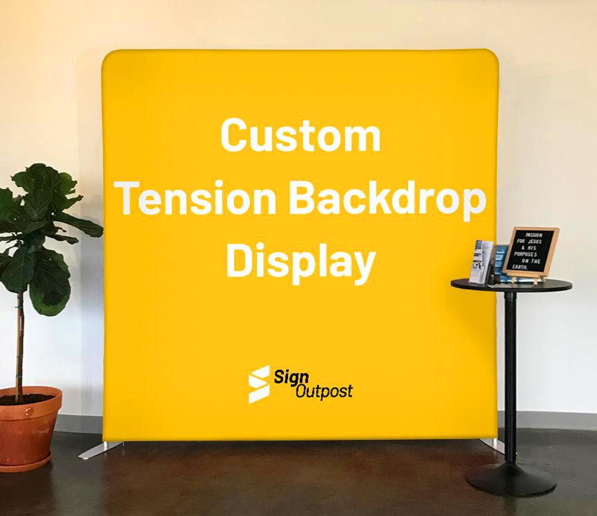 Tension Backdrop Display - Straight - Sign Outpost