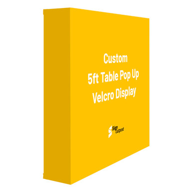5ft Table Pop Up Velcro Display - Straight - Sign Outpost