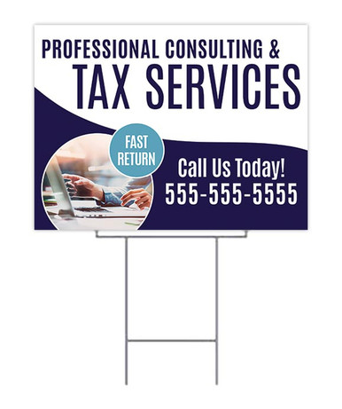 Tax Service Yard Sign (YS-TAX-004) - Sign Outpost
