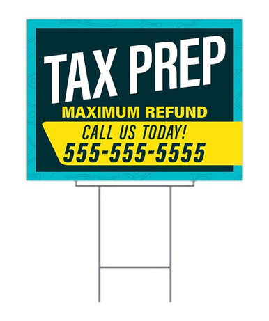 Tax Service Yard Sign (YS-TAX-008) - Sign Outpost