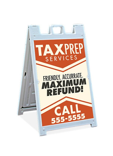 Tax Service Sandwich Sign (SB-TAX-006) - Sign Outpost