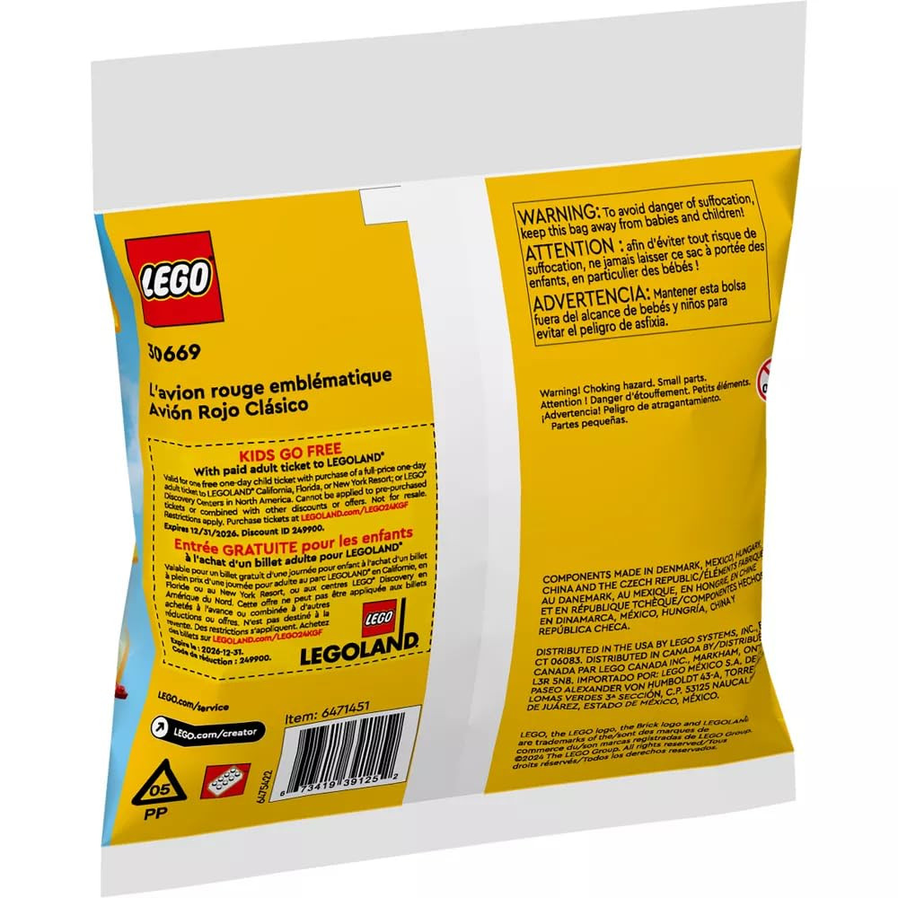 LEGO Creator Iconic Red Plane 30669 - The Brick People