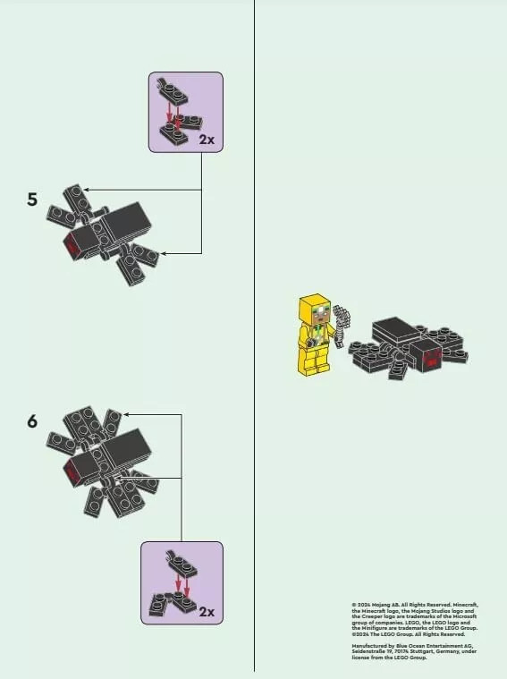 LEGO Minecraft: Cave Explorer Minifigure with Spider