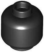 LEGO Parts: Blank Minifigure Head - Black - The Brick People