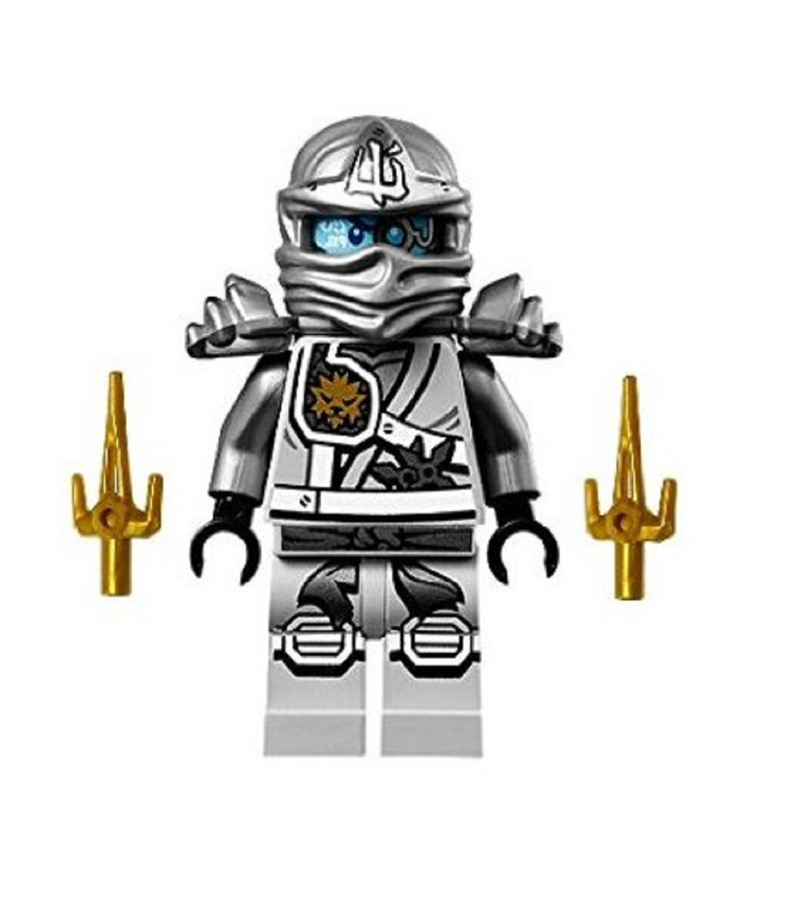LEGO® Ninjago™ Minifigure - Zane Titanium Ninja with Gold Sai weapons ...