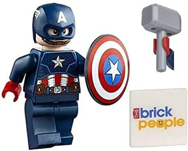 LEGO Superheroes: Captain America Minifig Jetpack Tesseract Mjolnir 242212