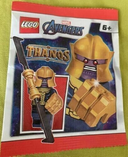 LEGO Superheroes: Thanos Minifigure with Infinity Sword and Blue Cape ...