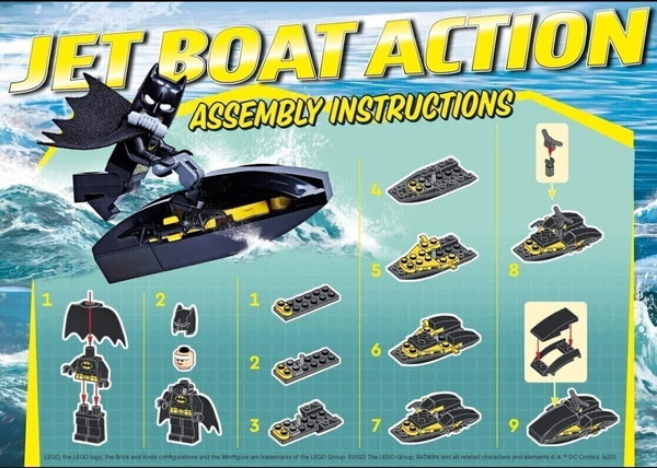 LEGO DC Superheroes: Batman Minifigure with Jet Ski and Bat-a-Rang