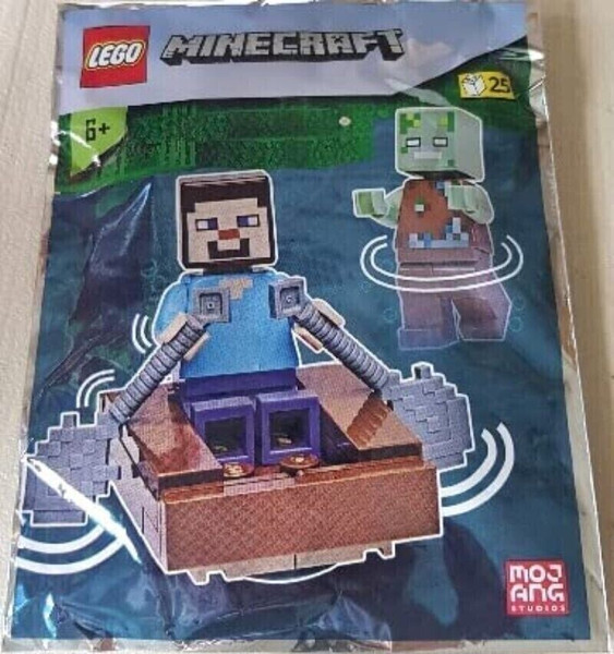 LEGO Minecraft: Steve with Drowned Zombie Minifigures
