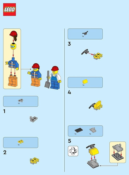 LEGO City: Construction Builder Team with Tamper and Tools Minifigures