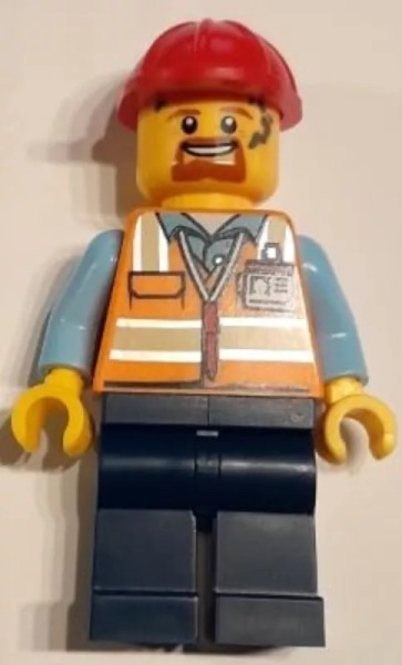 LEGO City: Construction Worker Minifigure with Cement Mixer