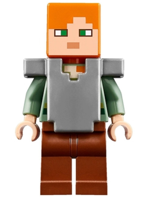 LEGO® Minecraft™ Alex Minifig with Flat Silver Armor from 21133 - The ...