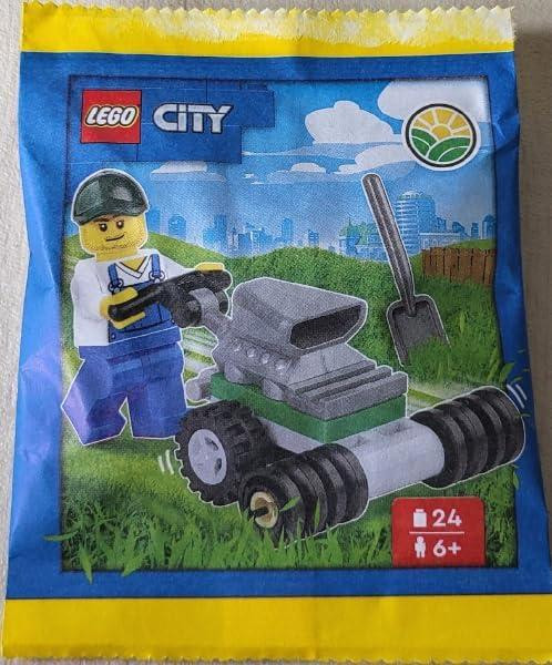 LEGO City: Farmer Minifigure with Lawn Mower - Mini Set - The Brick People