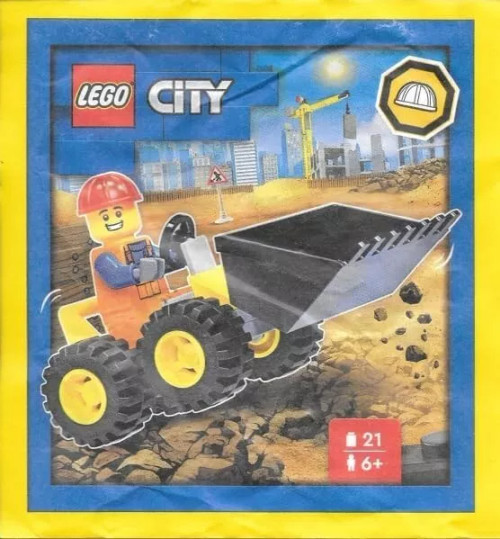 LEGO City: Construction Worker Minifigure with Bull Dozer