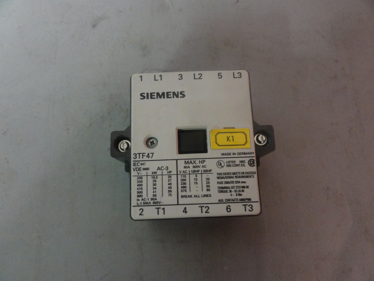 Siemens 3TF47 Contactor