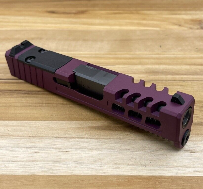 Glock 43 43x Black Cherry Complete Slide Lighting RMSc Cut BLACK Barrel ...