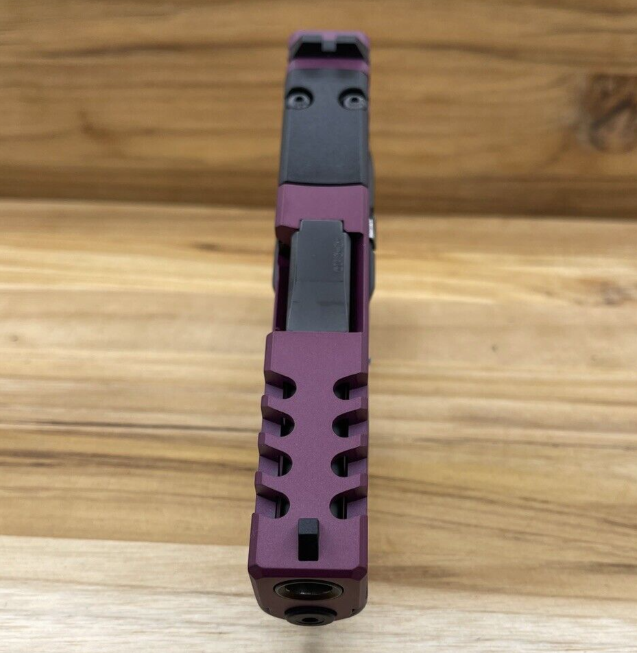 Glock 43 43x Black Cherry Complete Slide Lighting RMSc Cut BLACK Barrel ...