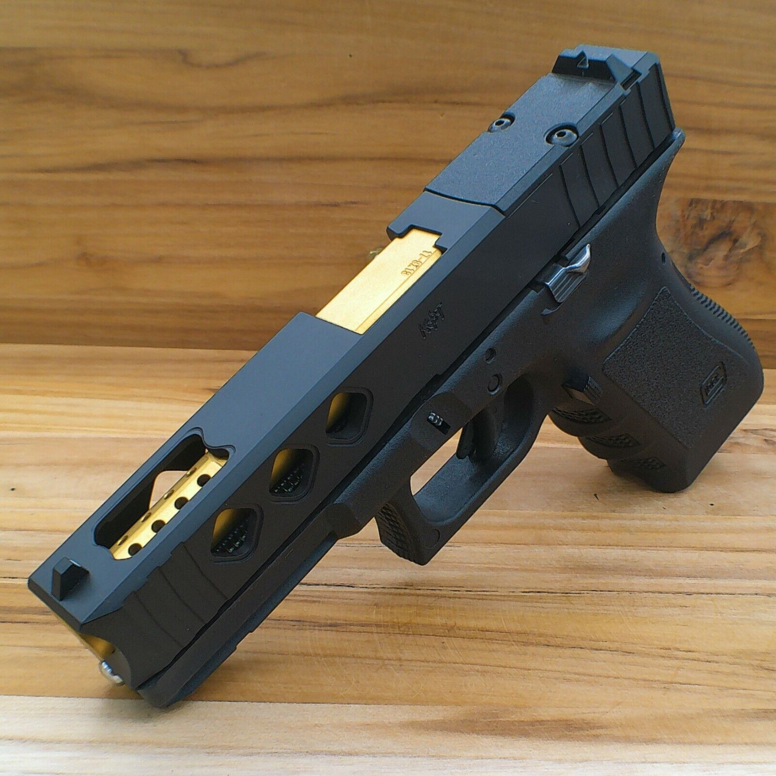 GLOCK 17 PATTERN SLIDE BLACK CHERRY STYLE PORTED BARREL COMPLETE WITH ...