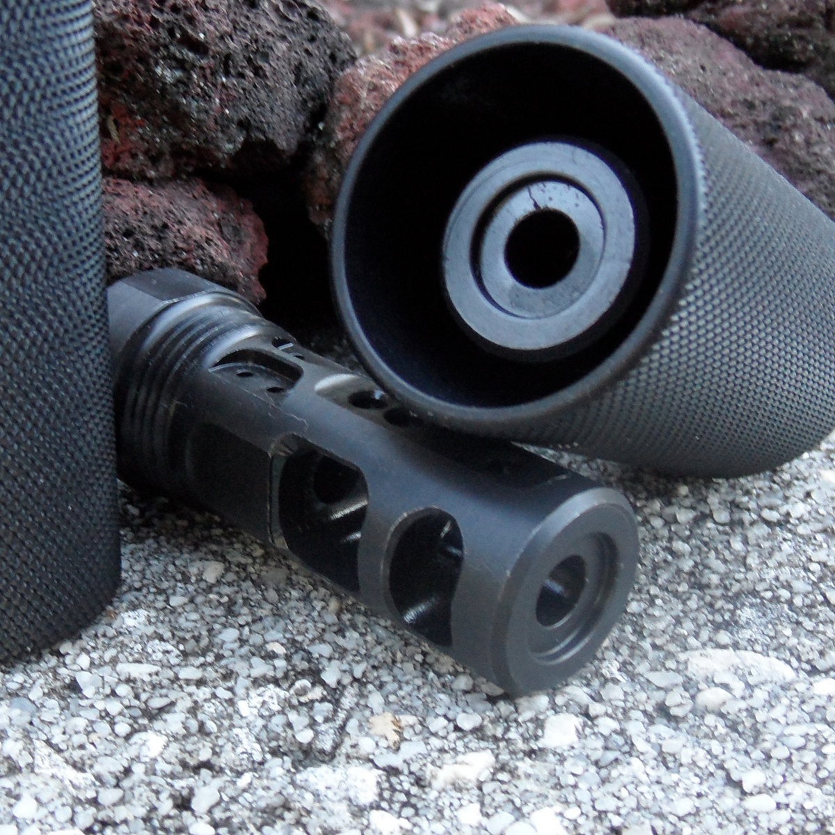 Sound redirect muzzle brake