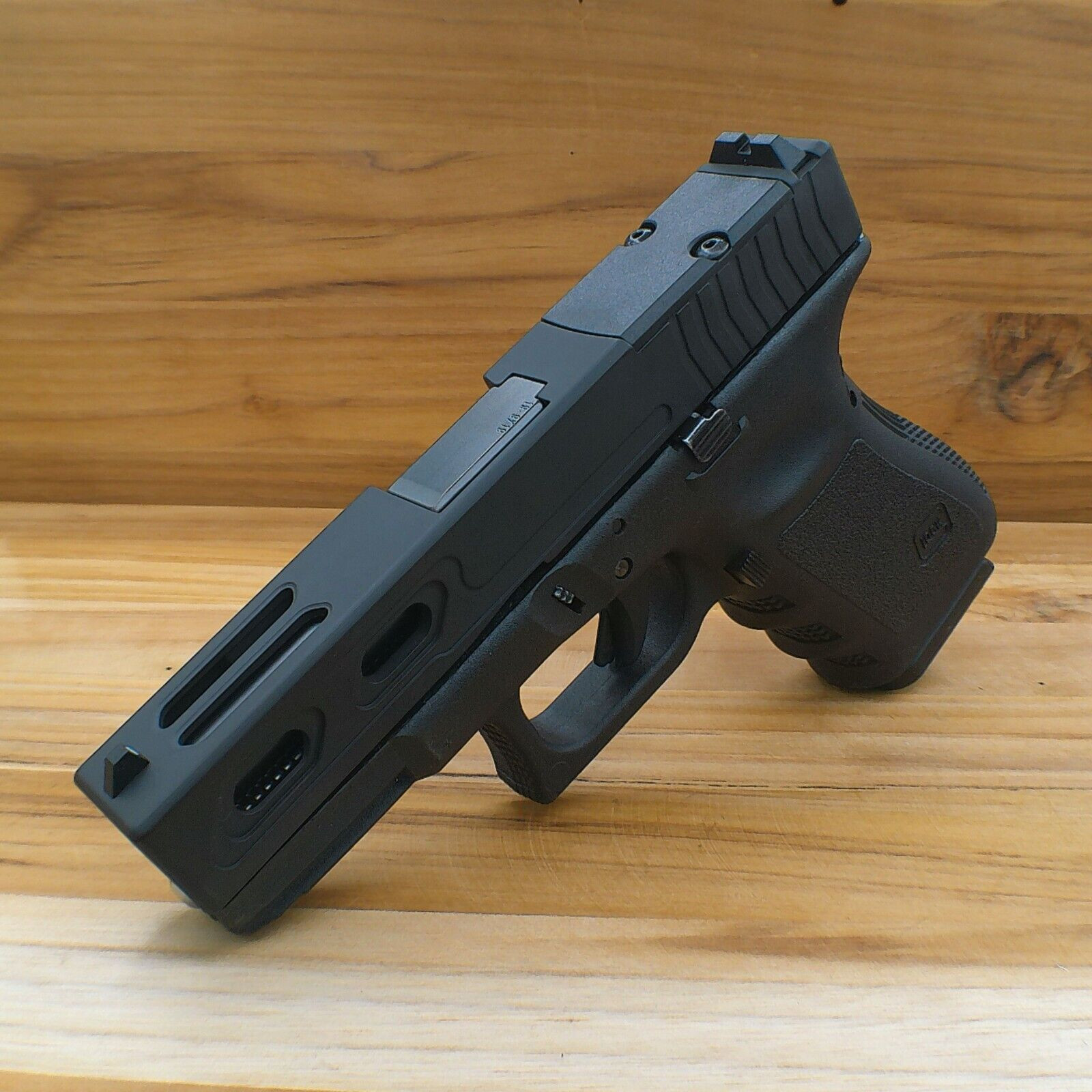 GLOCK 19 PATTERN SLIDE STYLE #11A BLACK CHERRY COMPLETE ASSEMBLY WITH ...