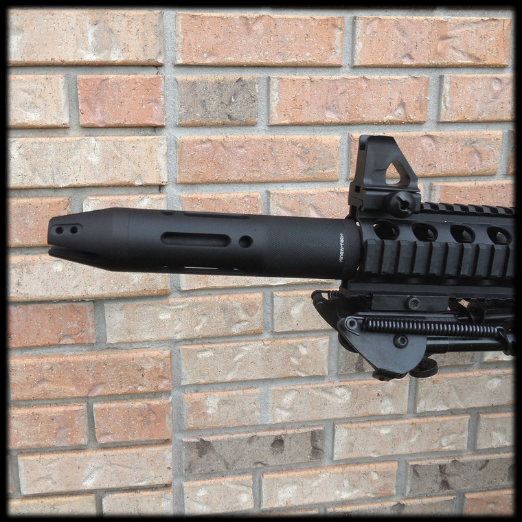 Angled Ported Slotted Muzzle Brake Style Barrel Shroud AR 15 - Kineti-Tech