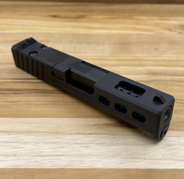Glock 43 43x Complete Slide Lighting Ported RMSc Cut PORTED BLACK ...