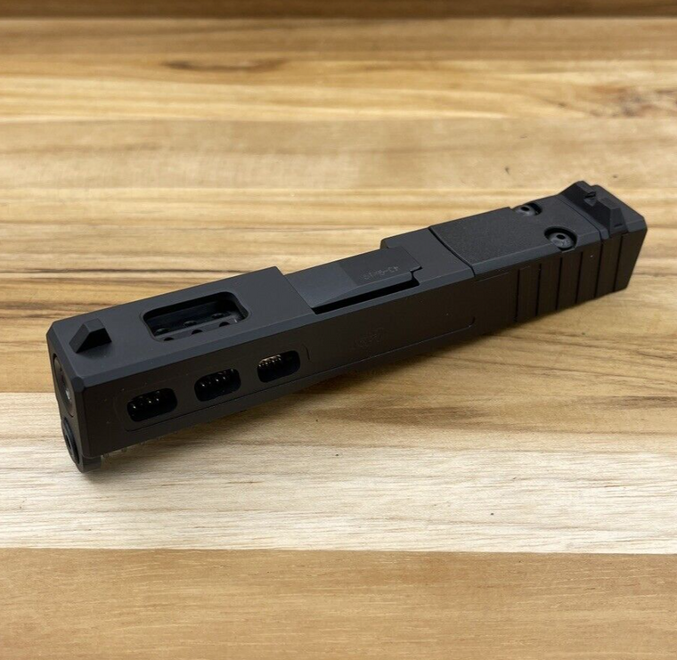 Glock 43 43x Complete Slide Lighting Ported RMSc Cut PORTED BLACK ...