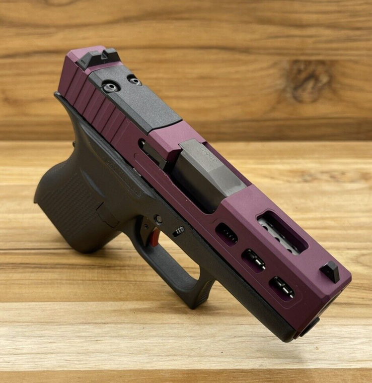 Glock 43 43x Black Cherry Complete Slide Lighting Port RMSc Cut PORTED ...