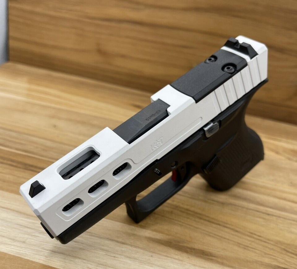 Glock 43 43x Complete Slide Lighting Ported RMSc Cut PORTED BLACK ...