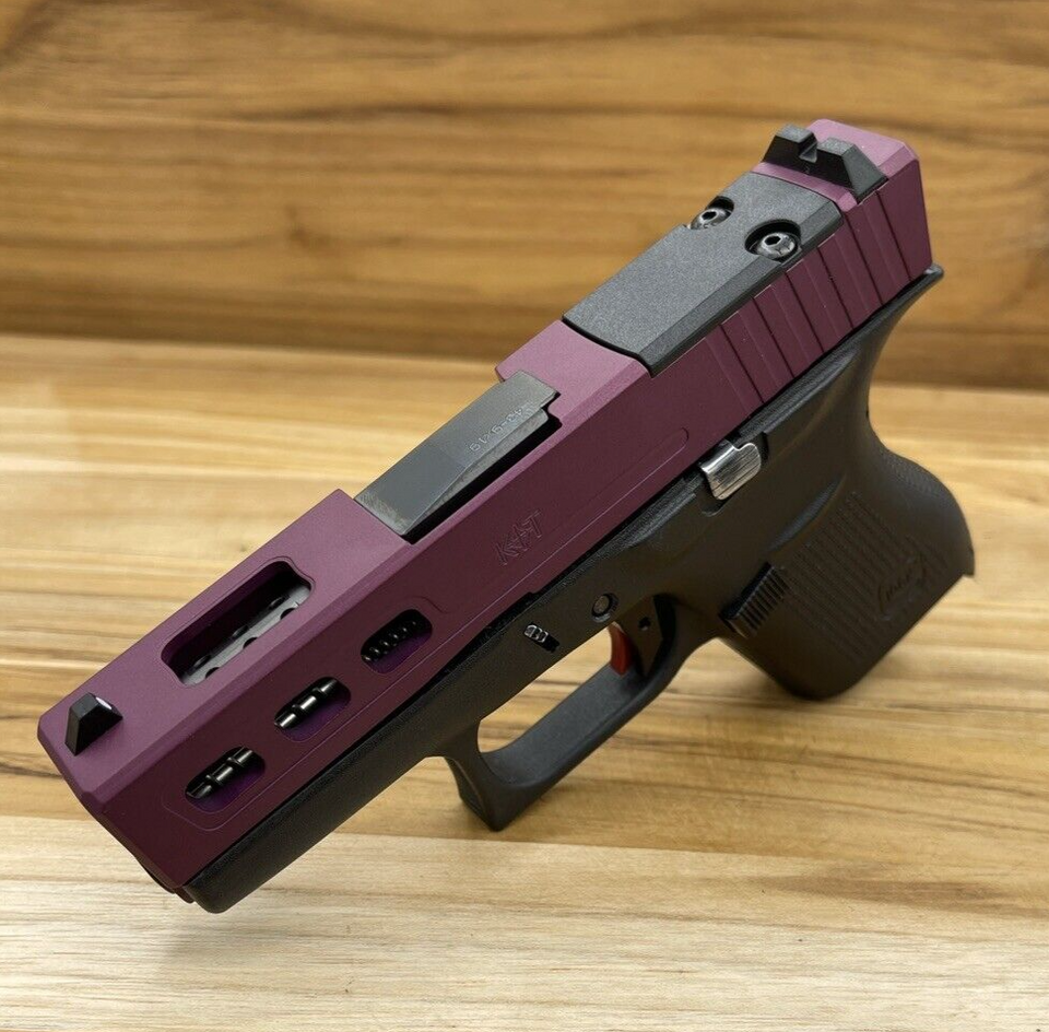 Glock 43 43x Complete Slide Lighting Ported RMSc Cut PORTED BLACK ...