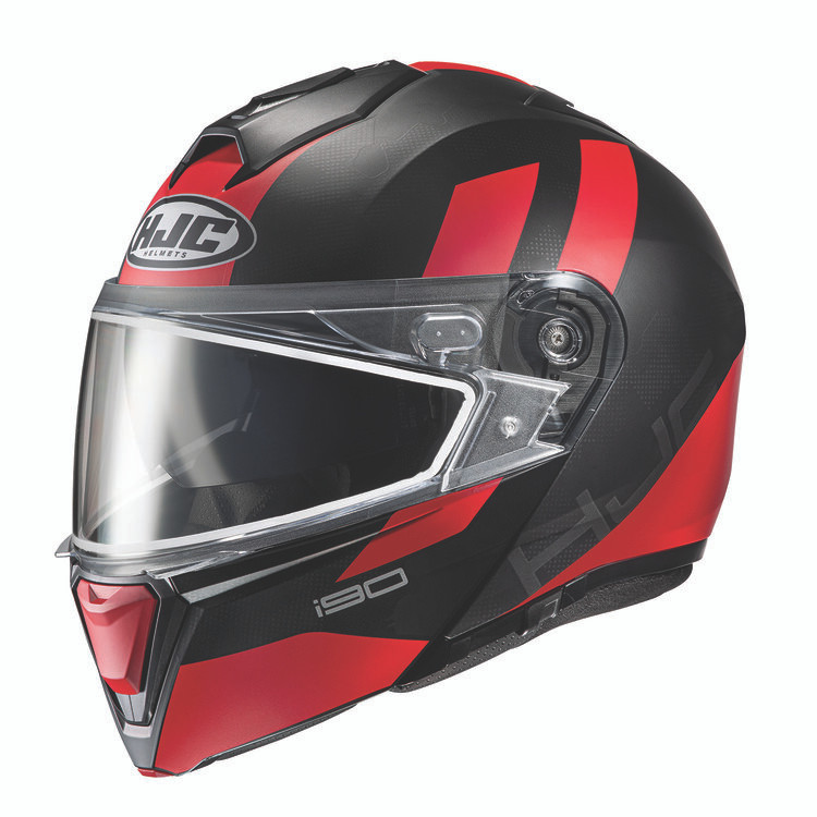 HJC i90 Syrex Modular Snowmobile Helmet with Dual-Lens Shield - MC ...