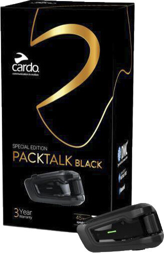 Cardo Packtalk Black Bluetooth Helmet Headset - Single - MC Powersports