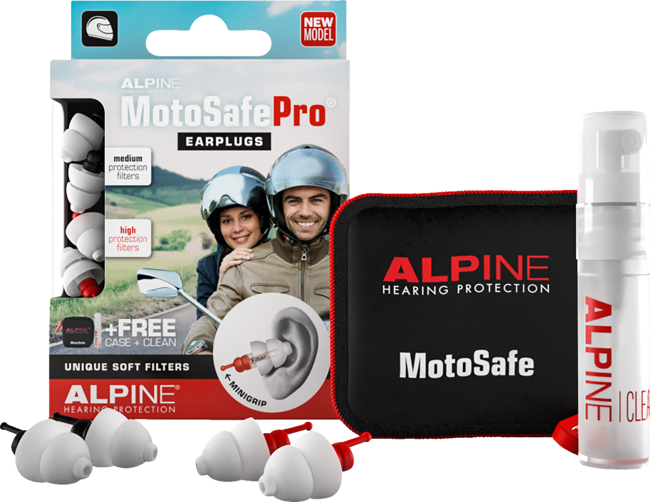 Alpine Hearing Protection MotoSafePro Ear Plugs - 6 Pack - MC Powersports