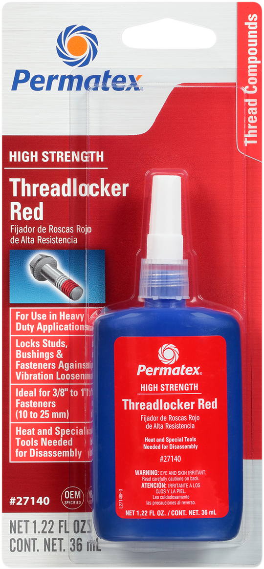 Permatex 271 Threadlocker - Red - 1.22 U.S. fl oz. - MC Powersports