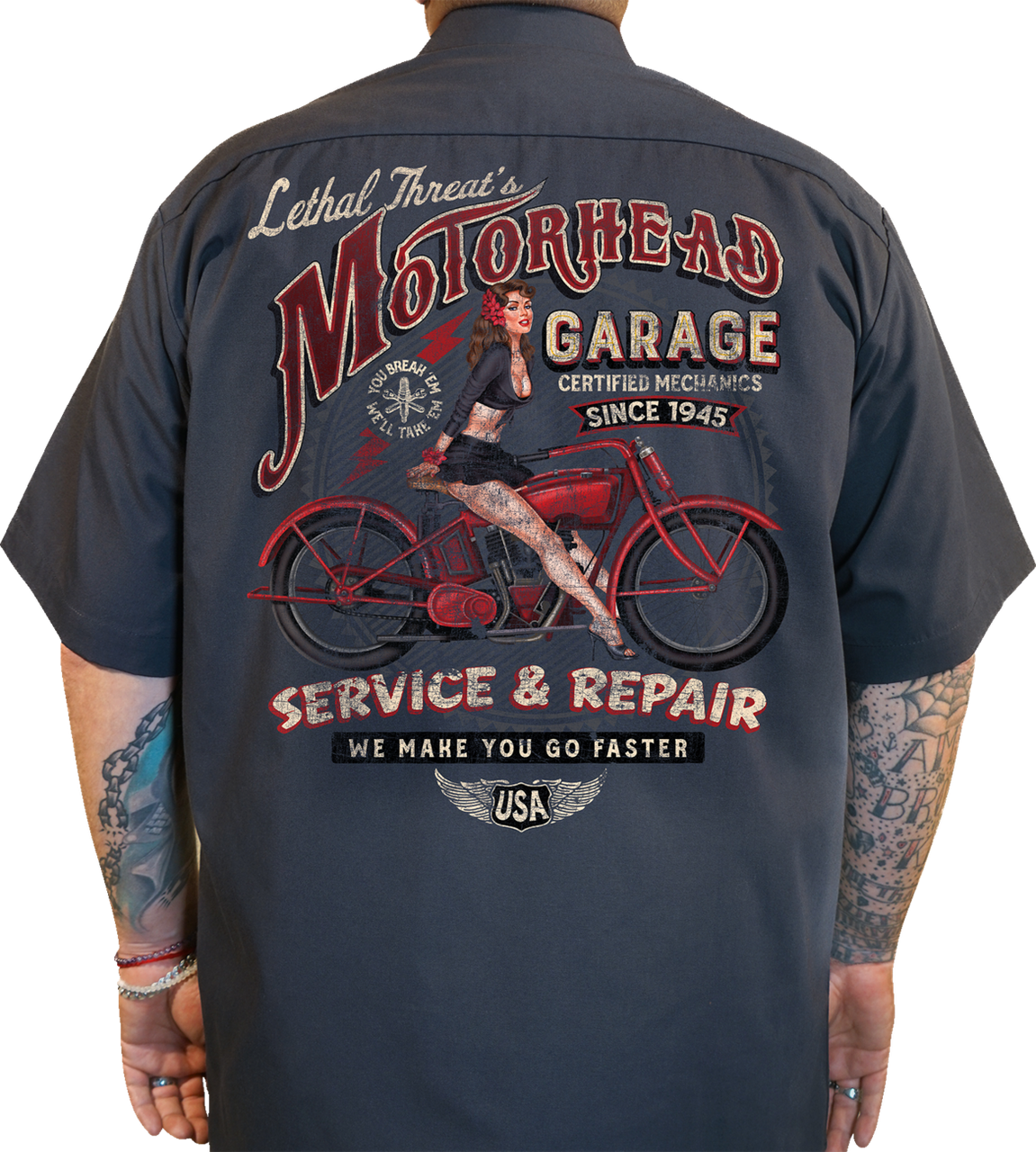 Lethal Threat Men's Motorhead Garage Shop Shirt - MC Powersports