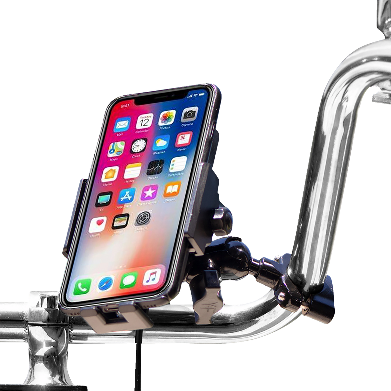 RidePower Phone Holder Ball Mount For Wireless Charging - MC Powersports