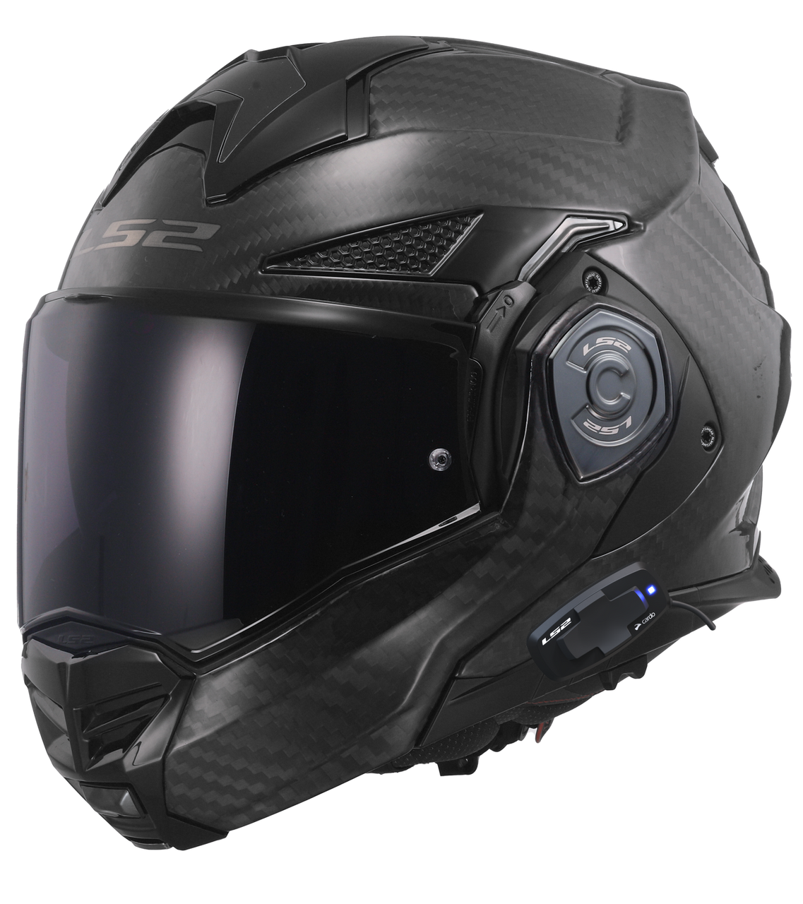 LS2 Advant X Carbon Modular Helmets With Cardo - MC Powersports
