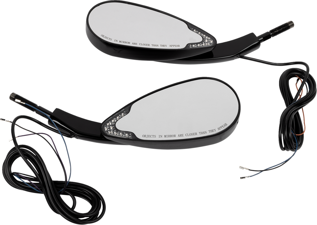 Custom Dynamics LED Mirrors with Run/Turn Signal - Pair - MC Powersports