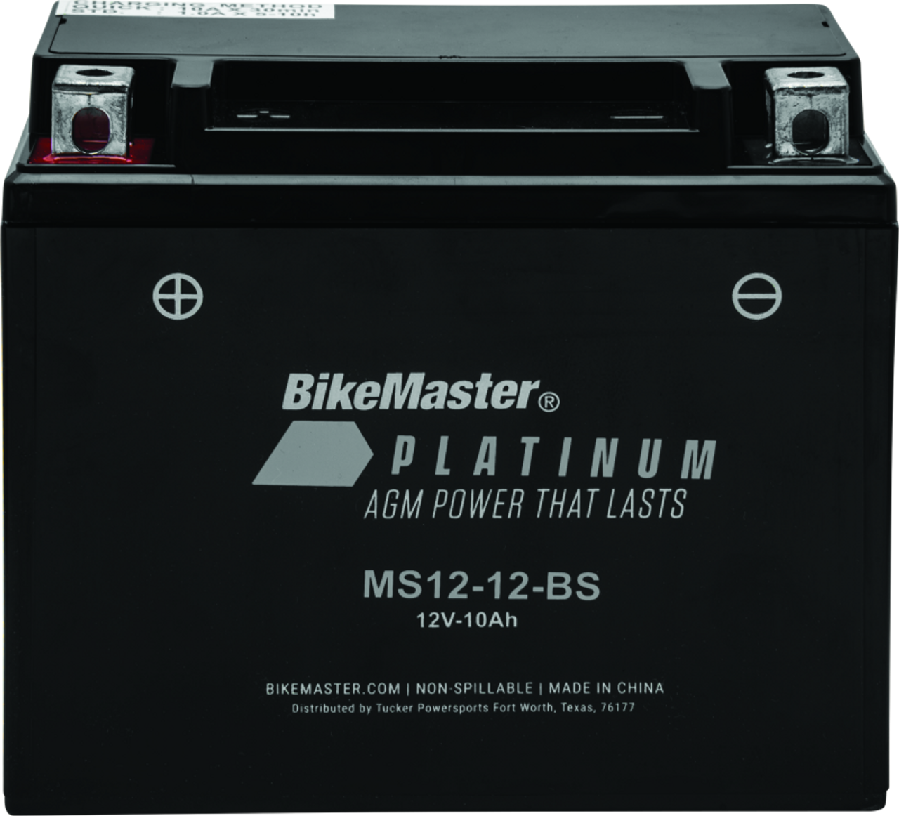 BikeMaster MS12-12-BS AGM Battery - MC Powersports