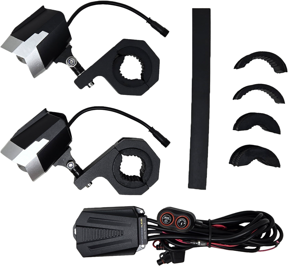Pathfinder LED Dual Switchback LED Lights Black Wired Remote - Pair ...
