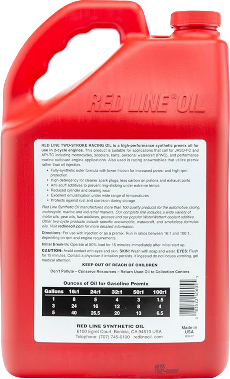 Red Line 2-Stroke Racing Oil - 1 US gallon - MC Powersports