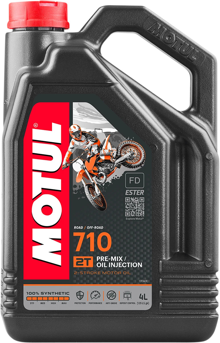 Motul 710 2T Pre-Mix / Oil Injection 2 Stroke 4X4L - MC Powersports
